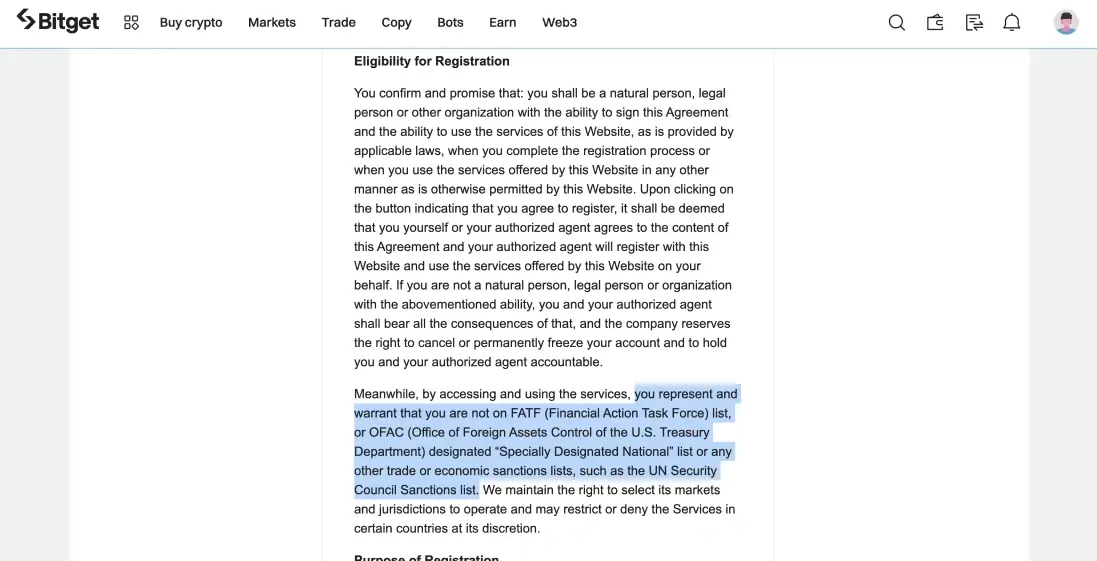 Bitget Restricted & Supported Countries